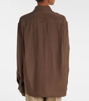 Saint Laurent Silk Shirt - Brown