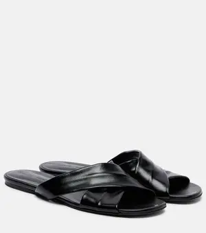 Khaite Liria Leather Slides