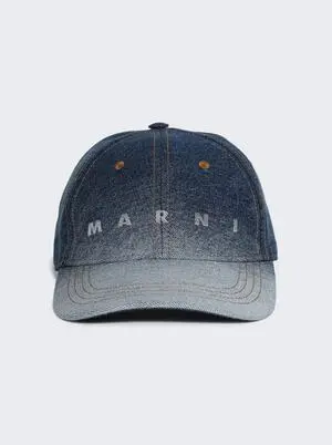 Marni Denim Baseball Cap - Blue