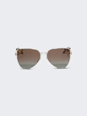 Fendi Signature Pilot Sunglasses - White