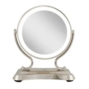 ZADRO Glamour Led Lighted Makeup Mirror With 5x/1x Magnification - Polished Nickel