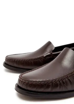 AeydĒ Arthur Leather Loafers - Brown