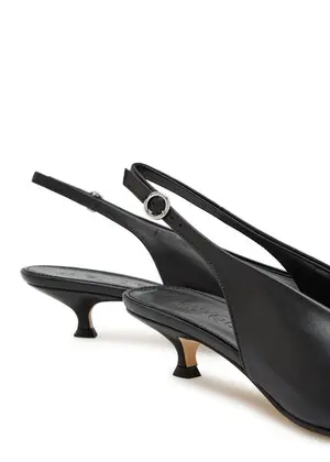 AeydĒ Camila 35 Leather Slingback Pumps - Black