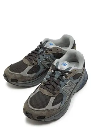 NEW BALANCE 2010 Panelled Suede And Mesh-knit Sneakers - Black