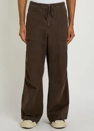 ENTIRE STUDIOS Barren Wide-leg Denim Cargo Trousers - Brown