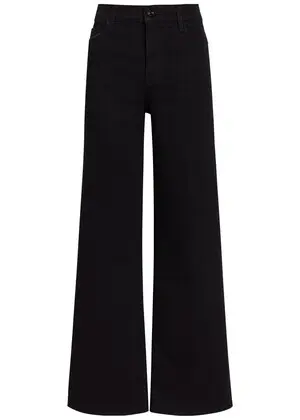 FRAME Le Slim Palazzo Wide-leg Jeans - Black