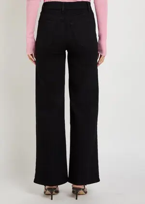 FRAME Le Slim Palazzo Wide-leg Jeans - Black