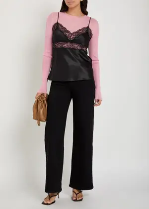 FRAME Le Slim Palazzo Wide-leg Jeans - Black