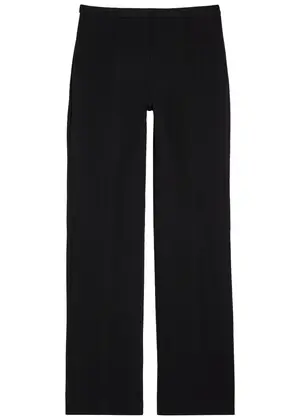 Another Tomorrow Straight-leg Jersey Trousers - Black