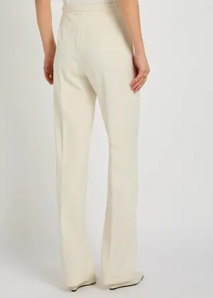 Another Tomorrow Straight-leg Jersey Trousers - White