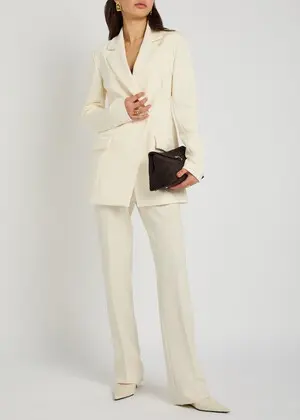 Another Tomorrow Straight-leg Jersey Trousers - White