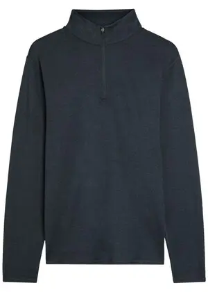 Vuori Ponto Half-zip Jersey Sweatshirt - Navy