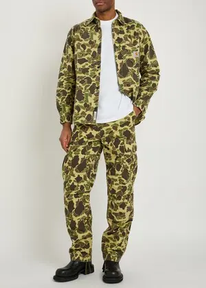 Carhartt Work In Progress Duck Camouflage Canvas Overshirt - Green