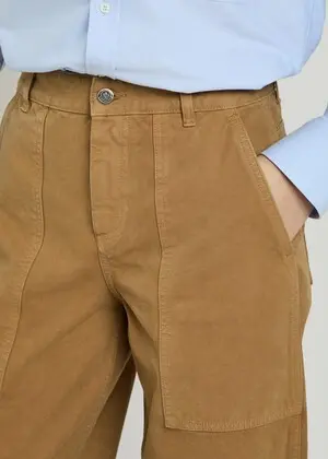 Moncler Wide-leg Canvas Trousers - Brown