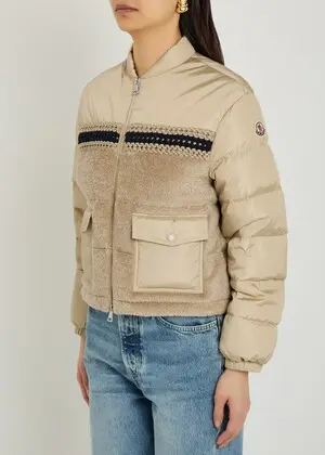 Moncler Achillee Padded Panelled Nylon Jacket