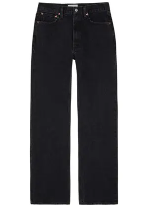 AGOLDE Leena Flared-leg Jeans - Black