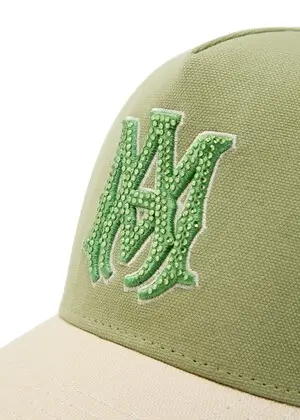 Amiri Ma Logo-appliquéd Canvas Cap