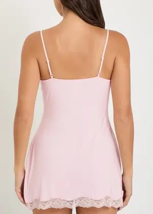 SKIMS Lace-trim Stretch-modal Mini Dress