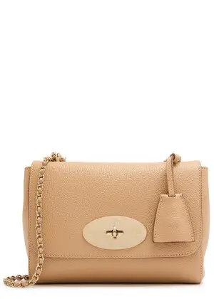 Mulberry Lily Small Grained Leather Shoulder Bag - Beige