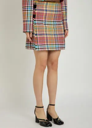 VIVIENNE WESTWOOD Checked Wool Mini Kilt