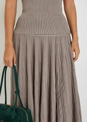 Alaïa Crinoline Ribbed Wool-blend Midi Skirt