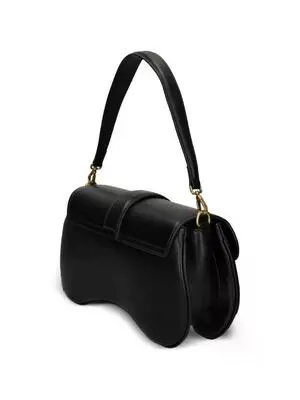 Just Cavalli Snake-detail Shoulder Bag - Black