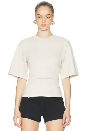 AGOLDE Storey Tee Shirt - Bone