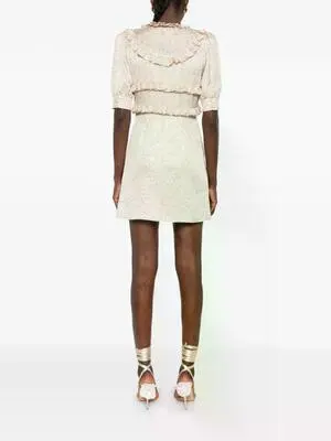 Alessandra Rich Ruffled Floral Print Dress