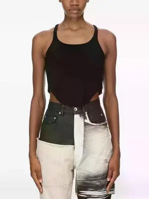 Rick Owens Sleeveless Cropped Top - Black