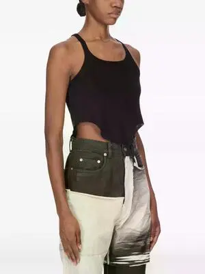 Rick Owens Sleeveless Cropped Top - Black