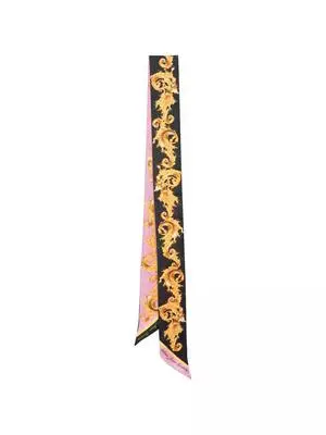 Versace Baroque-print Scarf - Pink
