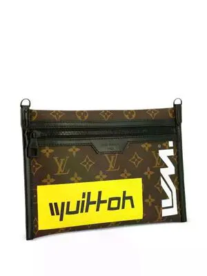 LOUIS VUITTON 2019 Double Flat Monogram Messenger Bag