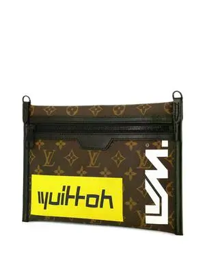 LOUIS VUITTON 2019 Double Flat Monogram Messenger Bag