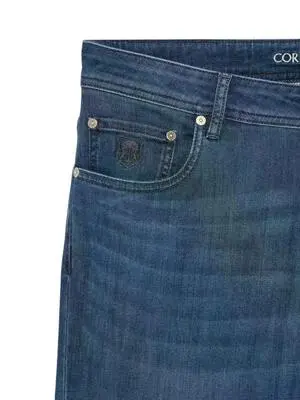 Corneliani Logo Patch Denim Jeans