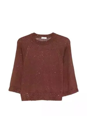 Brunello Cucinelli Sequin Embellished Jersey Top