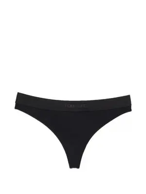 TOM FORD Logo-waistband Thong - Black