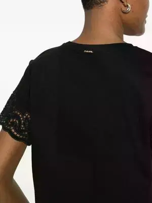 TWINSET Lace Detail T-shirt - Black