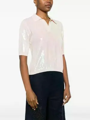 TWINSET Sequin Embellished Collared Shirt
