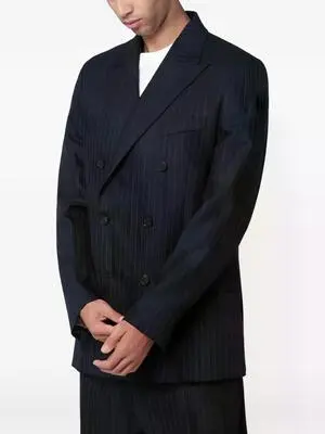 GOLDEN GOOSE Pinstripe Double-breasted Suit Jacket