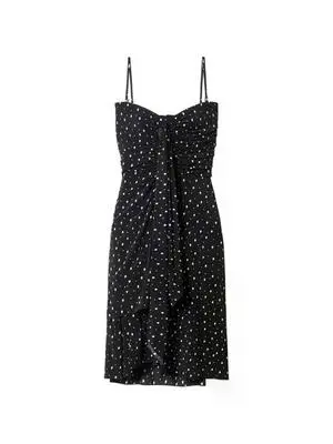 Isabel Marant Étoile Gemma Polka-Dot Mini Dress Neutrals