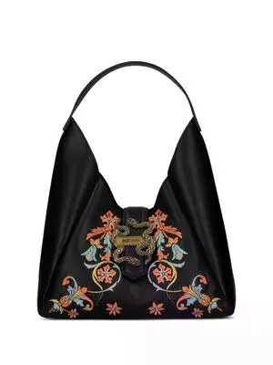Just Cavalli Floral Snake Shoulder Bag