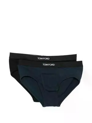 TOM FORD Logo-waistband Briefs - Black