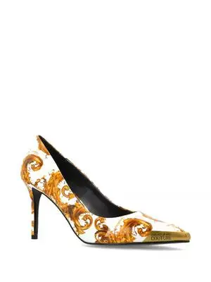Versace Printed Pointed Toe Pumps