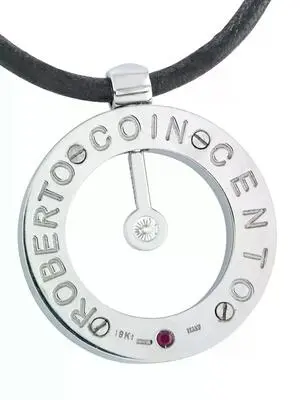 Roberto Coin 18k White Gold Diamond And Ruby Necklace