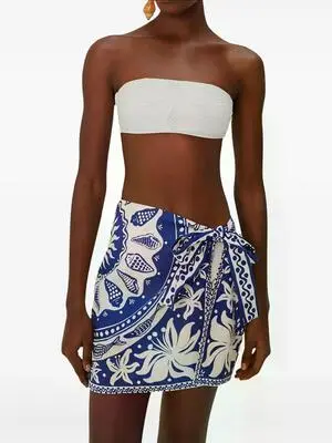 Farm Rio Ocean Scarf Mini Skirt