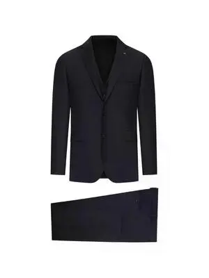 Tagliatore Logo-detail Button Suit - Black