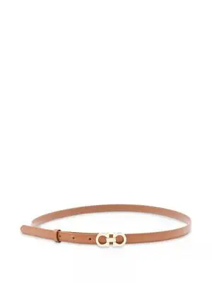FERRAGAMO Logo-buckle Leather Belt - Neutrals