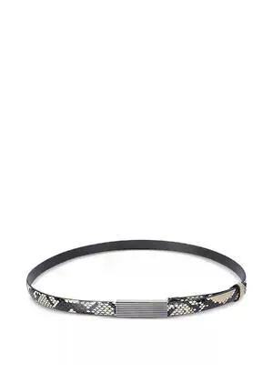 Khaite Empire Croc Effect Belt - Black
