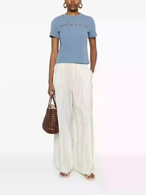 ELEH Striped Wide-leg Trousers