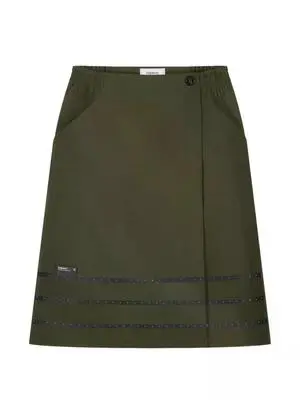 green tailored skirts